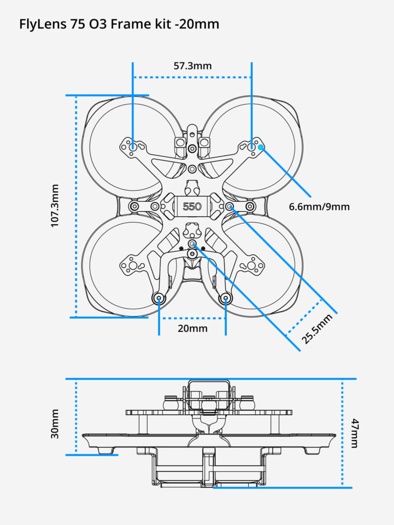 Flywoo FlyLens V1.3 75mm HD/Analog FPV Frame Kit - YohoRC